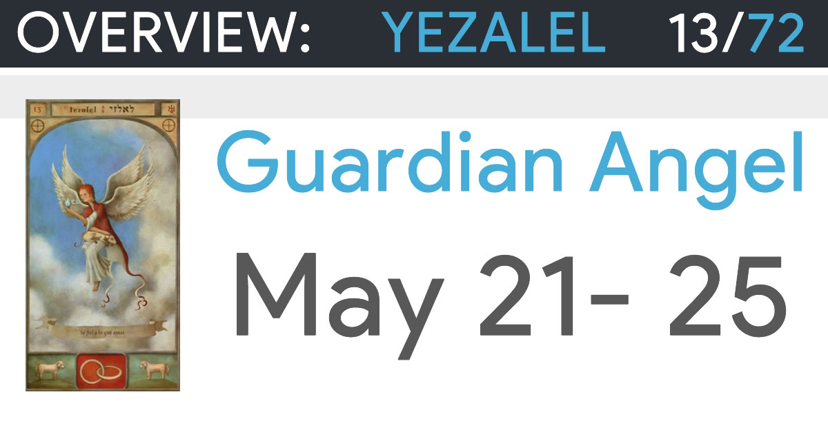 Guardian Angel Yezalel - May 21 to 25 - Overview and Prayer >>