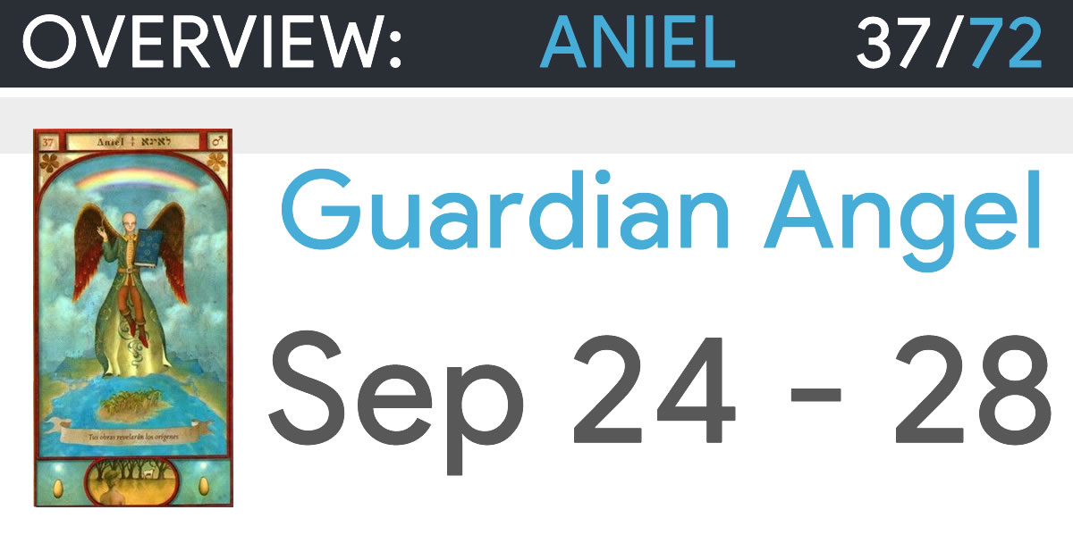 Guardian Angel Aniel - September 24 to 28 - Overview and Prayer >>