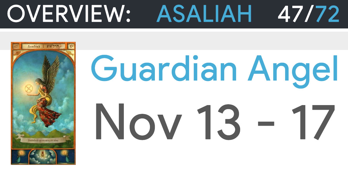 Guardian Angel Asaliah - November 13 to 17 - Overview and Prayer >>