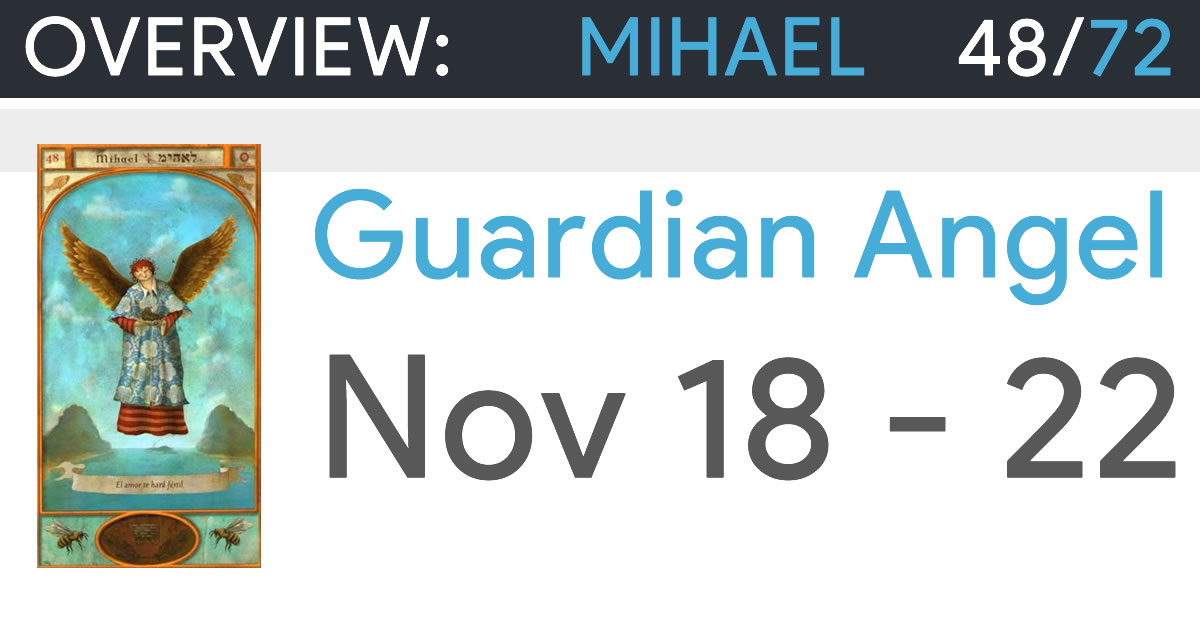 Guardian Angel Mihael - November 18 to 22 - Overview and Prayer >>